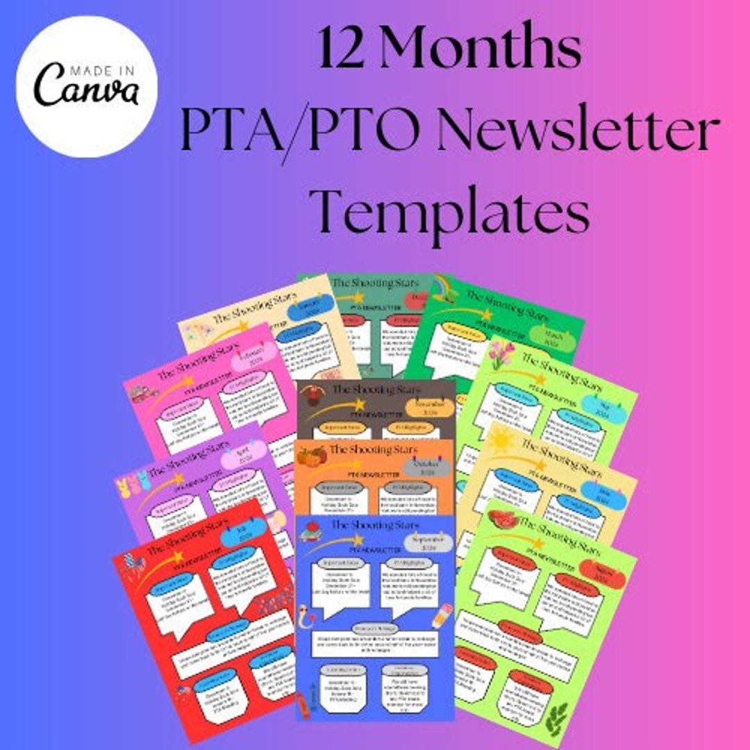 PTA Newsletter Template PTO Newsletter Template Email Newsletter ...