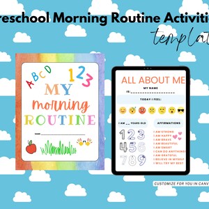 Preschool Morning Routine Printable Homeschool Activities Preschool ...