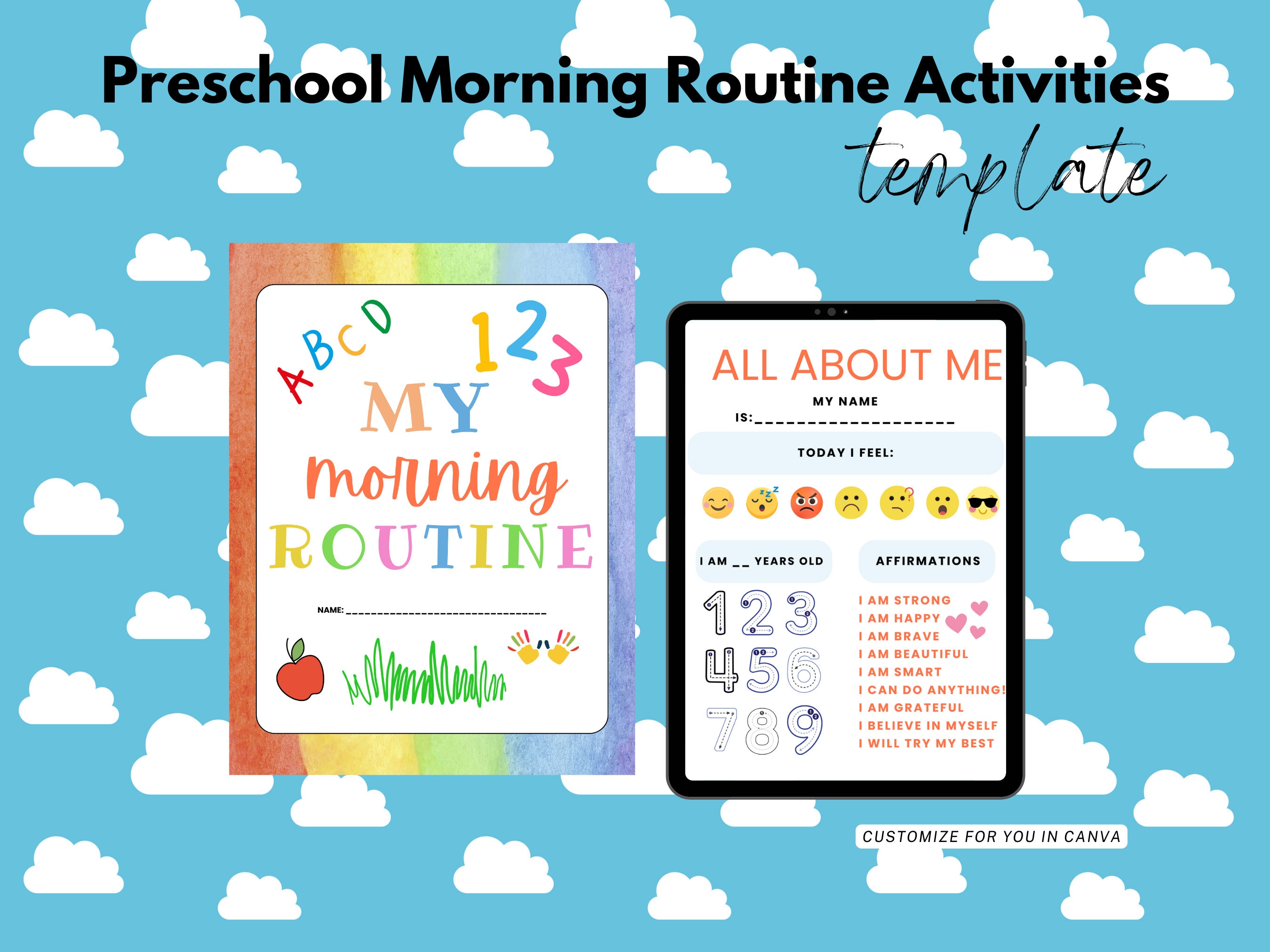 Preschool Morning Routine Printable Homeschool Activities Preschool ...