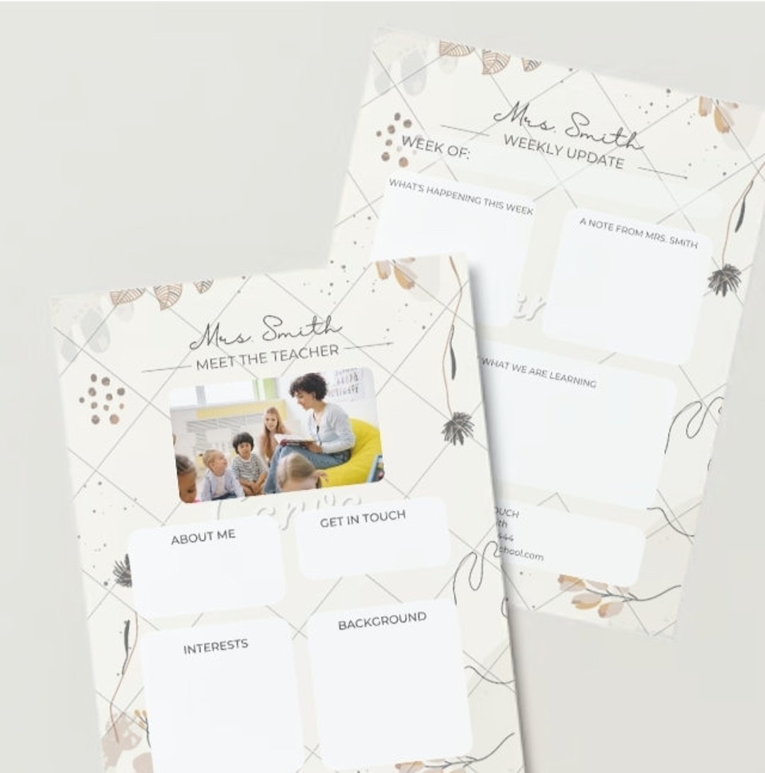 5 Editable Teacher Templates All Editable. Welcome Letter - Etsy