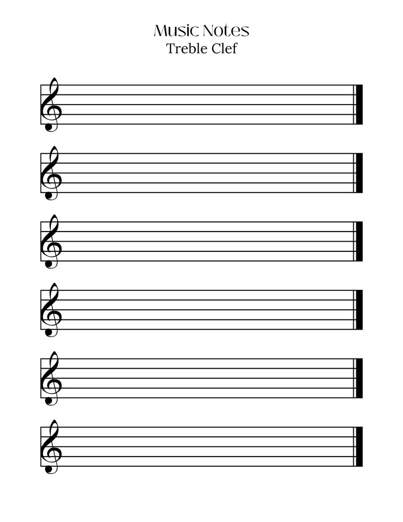 Blank Sheet Music Printable Sheet Music Digital Piano Sheet Music Sheet ...