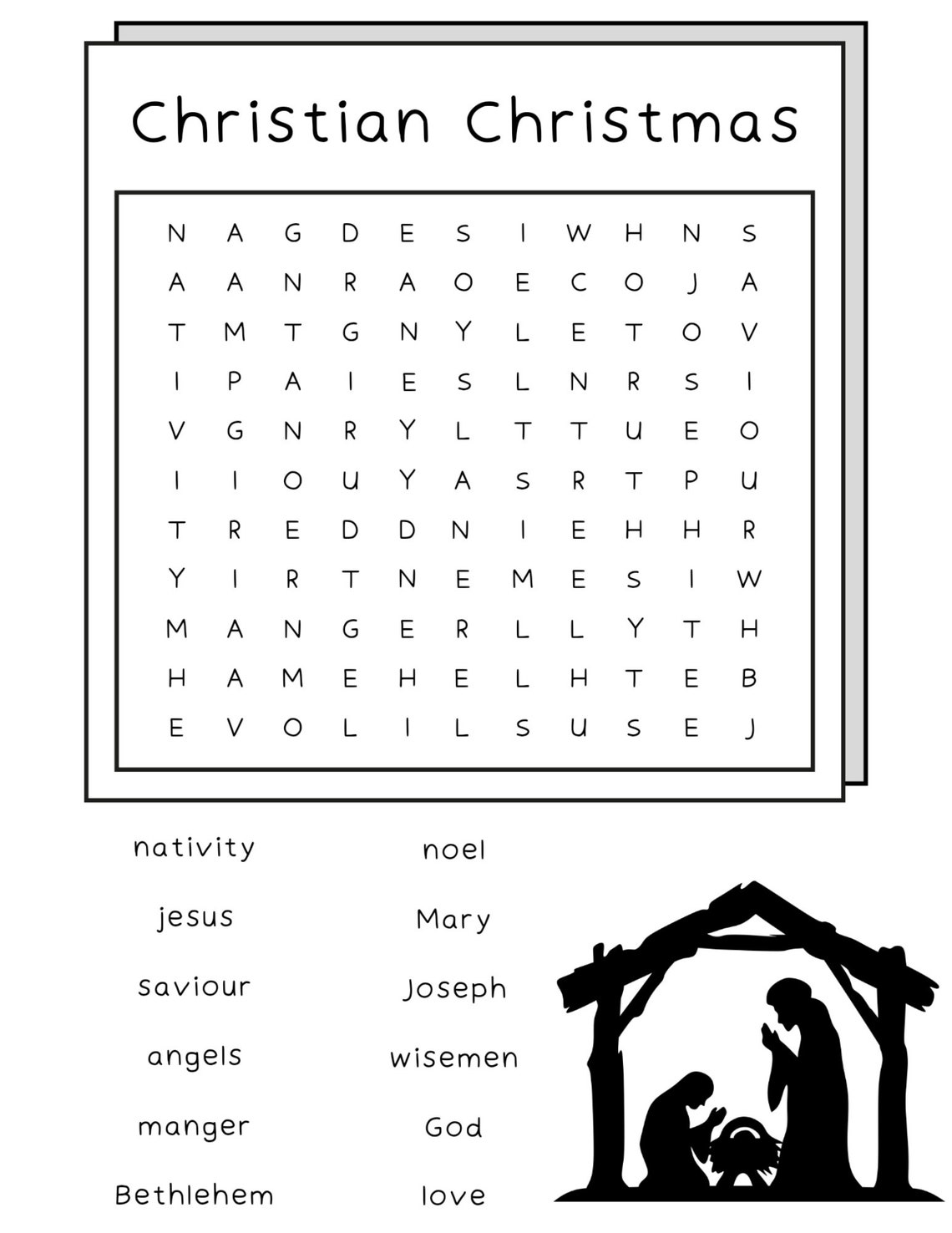 Christian Preschool Christmas Activities Religious School Aged ...