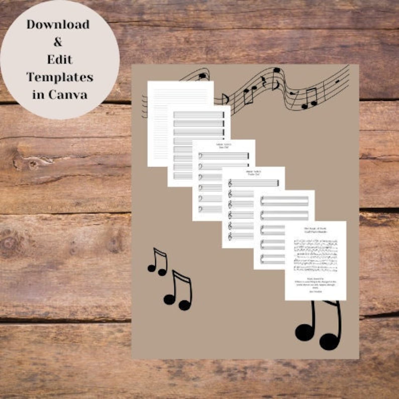 Blank Sheet Music Printable Sheet Music Digital Piano Sheet Music Sheet ...