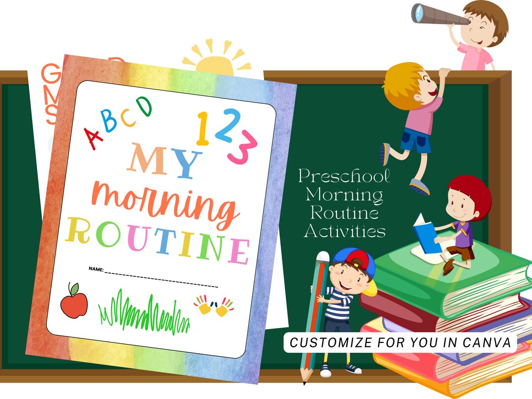 Preschool Morning Routine Printable Homeschool Activities Preschool ...