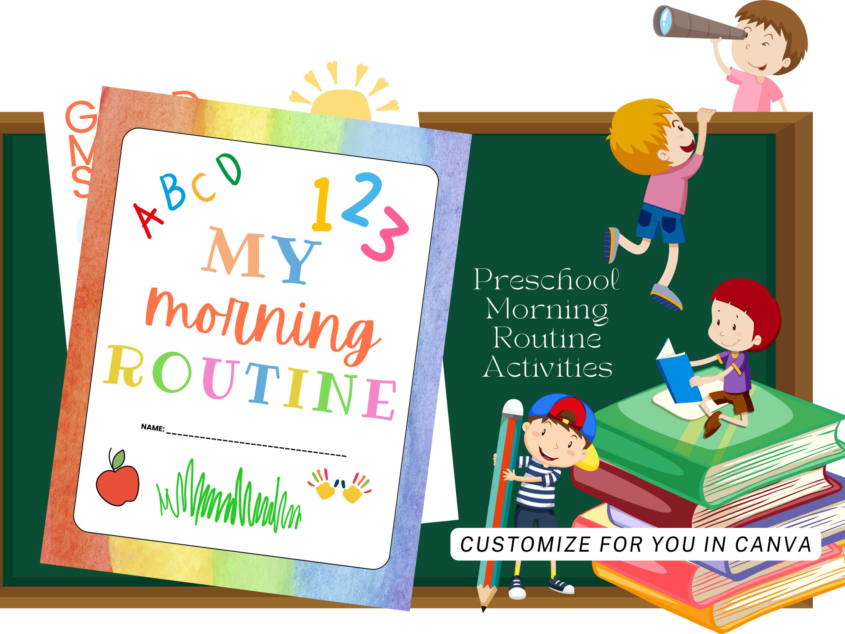 Preschool Morning Routine Printable Homeschool Activities Preschool ...