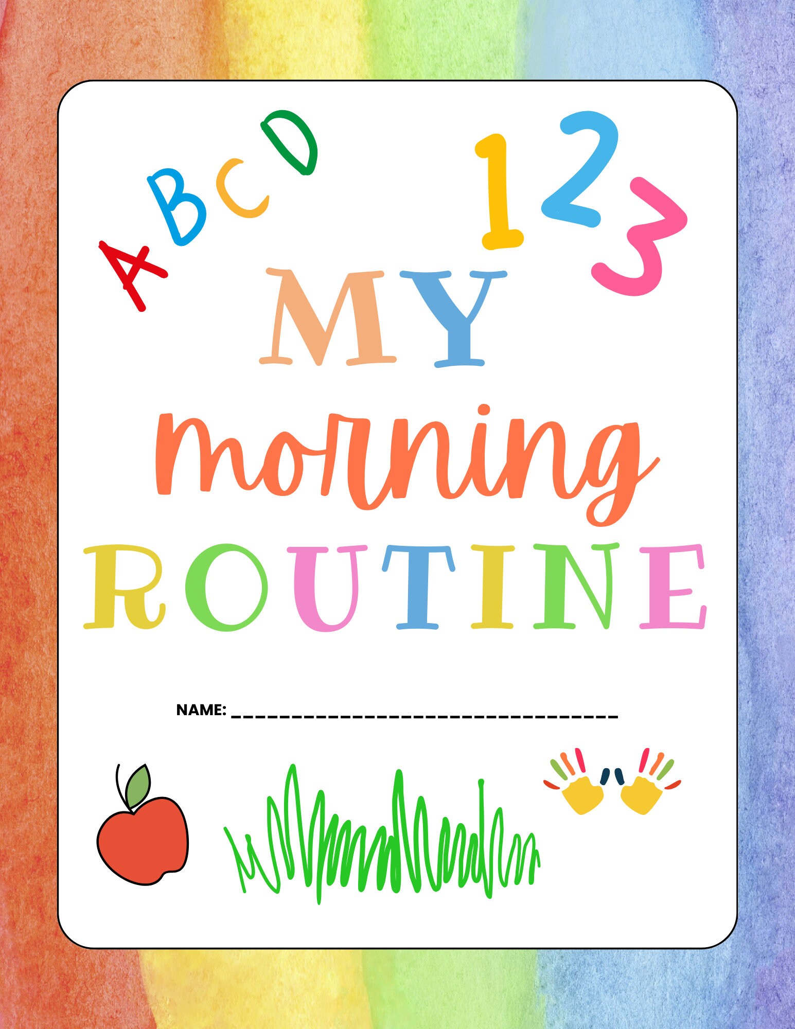 Preschool Morning Routine Printable Homeschool Activities Preschool ...