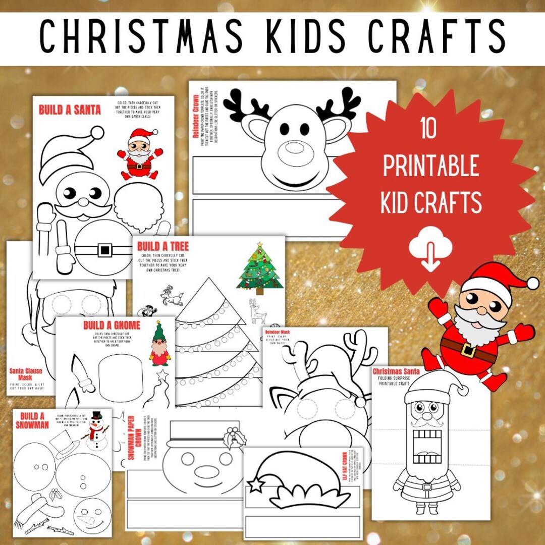 Printable Christmas Activities for Kids Preschool Elementary Age School ...