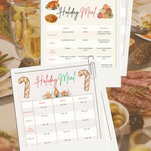 Family Holiday Meal Planner Bundle for Thanksgiving and Christmas ...