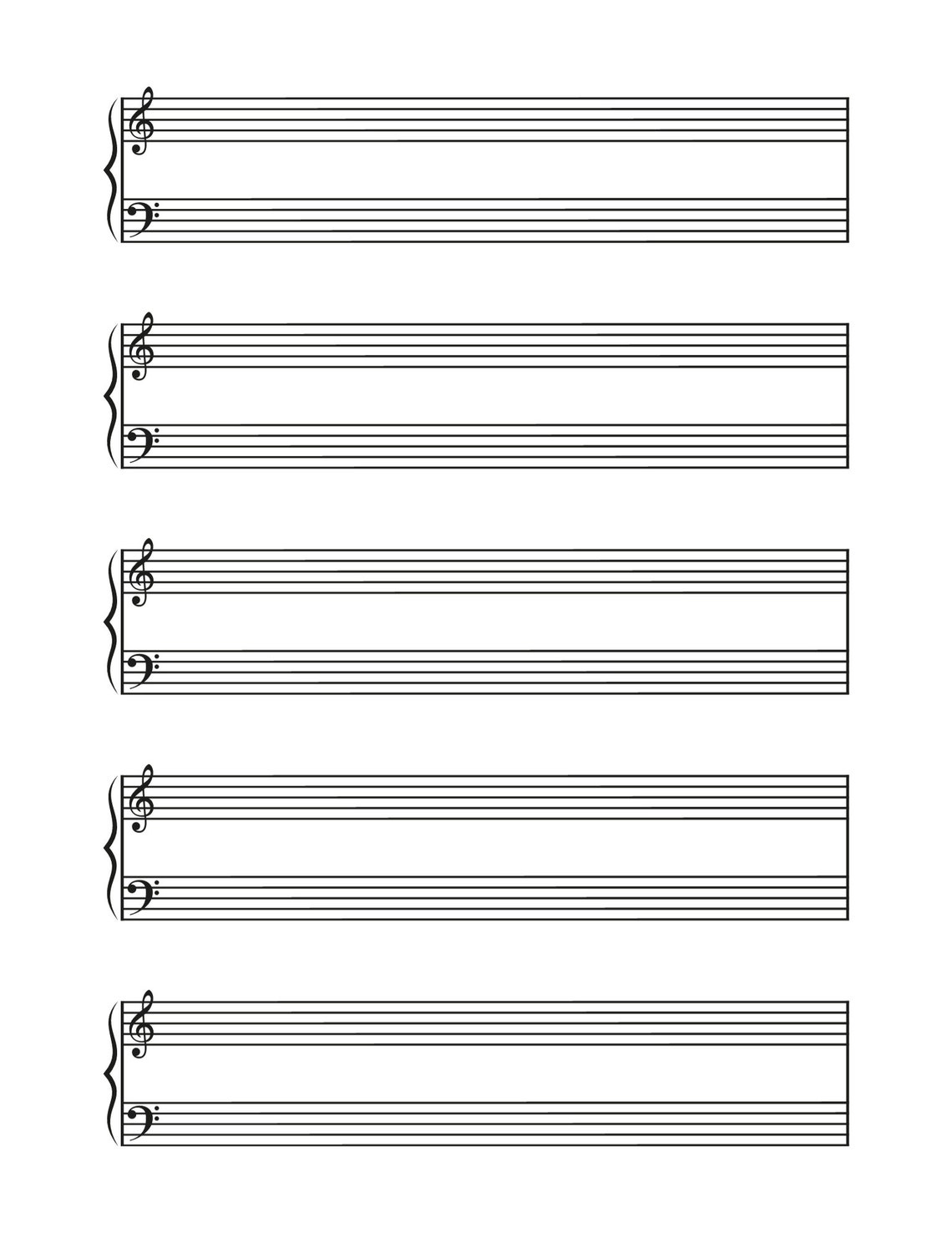 Blank Sheet Music Printable Sheet Music Digital Piano Sheet Music Sheet ...