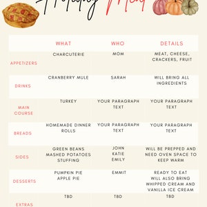 Family Holiday Meal Planner Bundle for Thanksgiving and Christmas ...