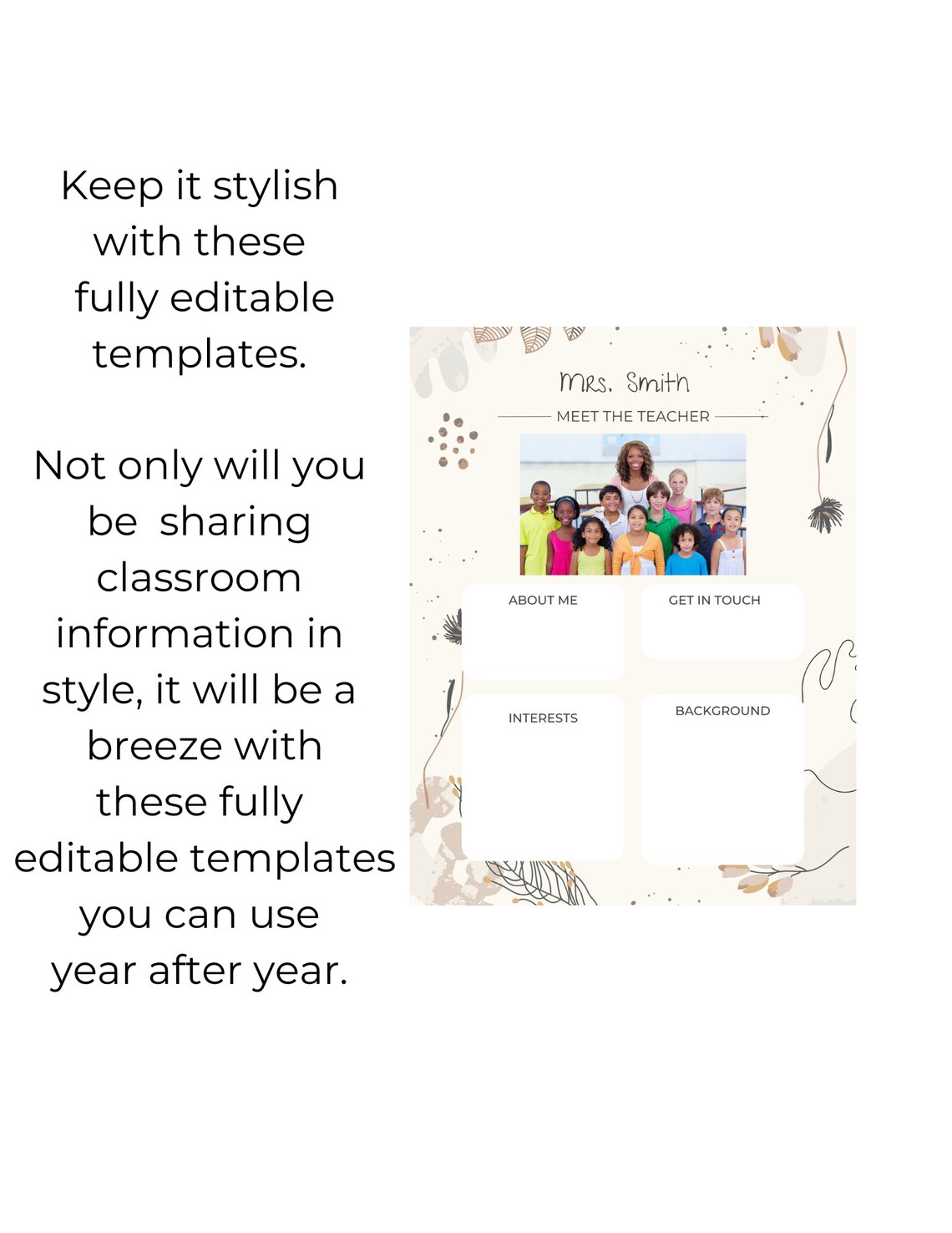 Meet the Teacher Editable Template - Only Meet the Teacher Template ...