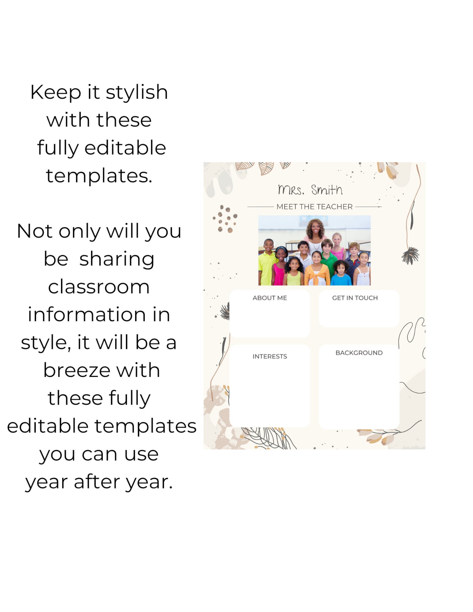 Meet the Teacher Editable Template - Only Meet the Teacher Template ...
