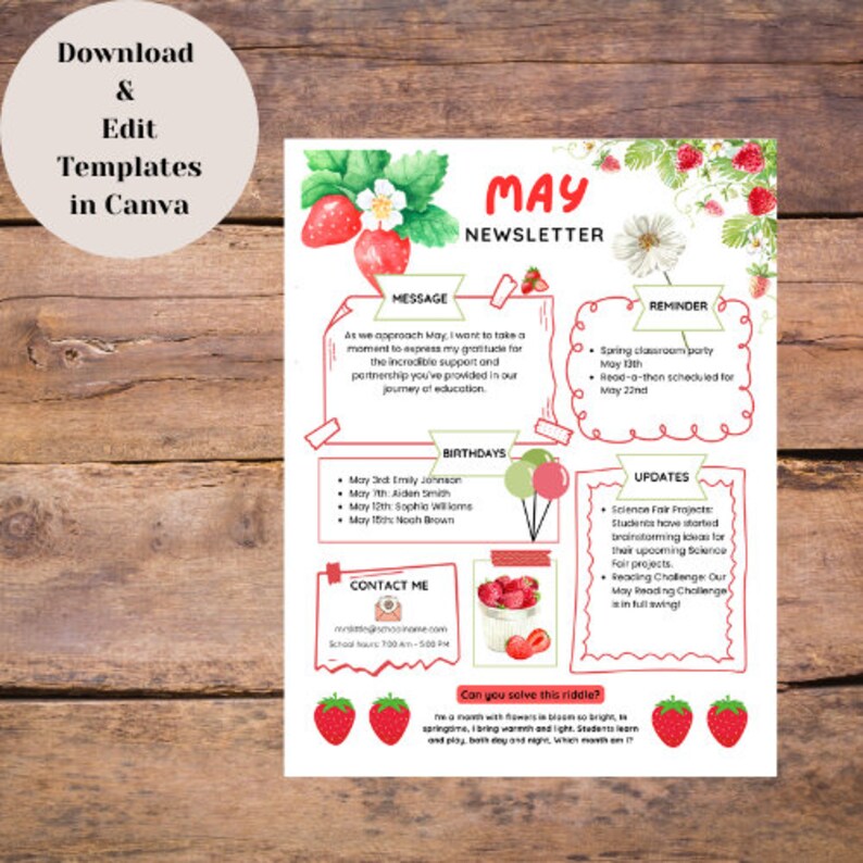 2nd Quarter Teacher Newsletter Template Bundle - April May June - 3 ...