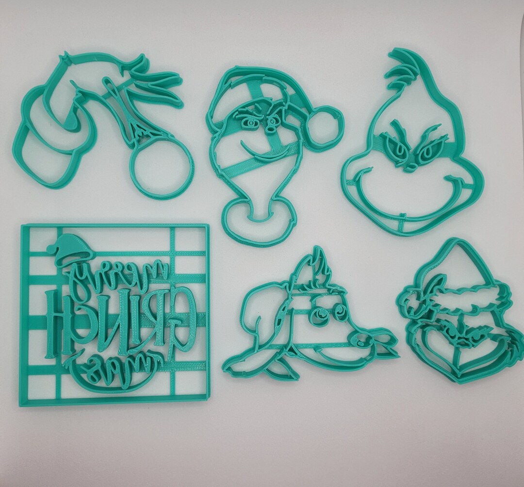 Christmas Grinch Cookie Cutter Molds - Etsy