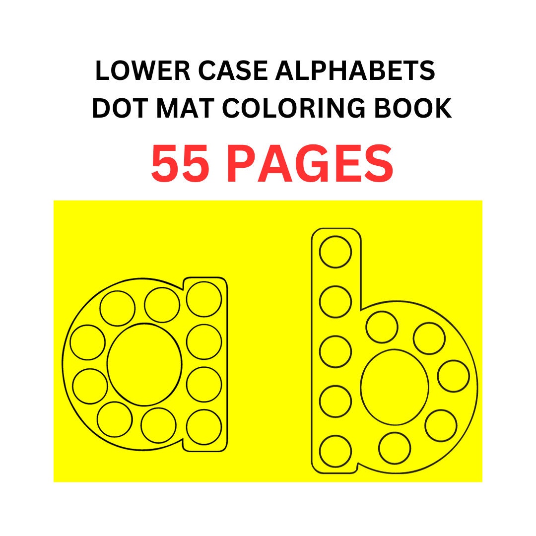 Lower Case| Alphabets| Dot Mat Coloring Book| Preschool Learning| Age 3 ...