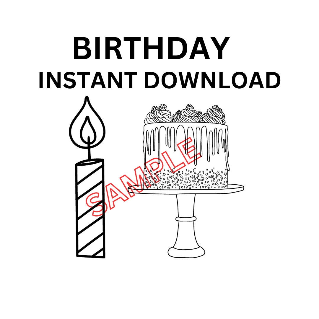Happy Birthday Coloring Pages| Printable Party Fun for Kids and Adults ...