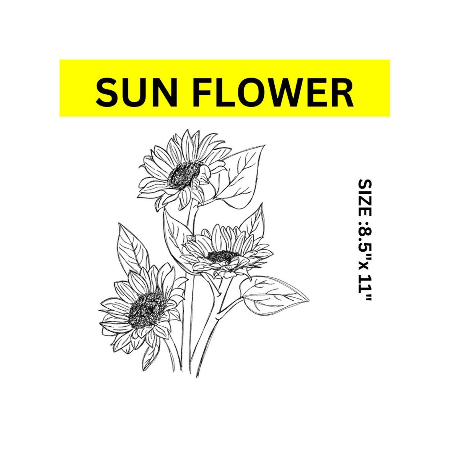 70 Sun Flower Coloring Pages| for Kids and Adult Coloring Pages| Cute ...