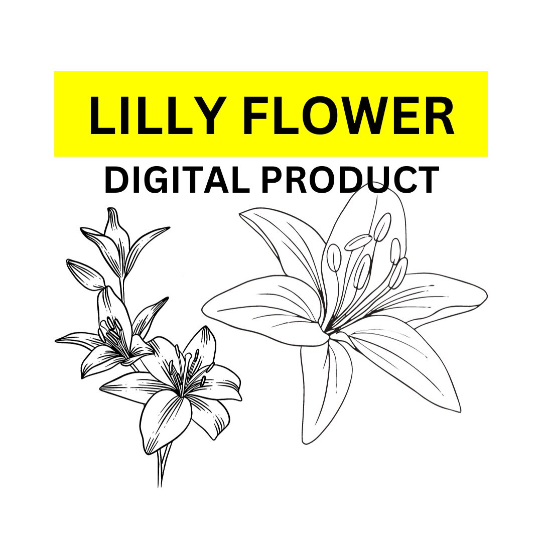 50 LILLY Flower Coloring Pages| for Kids and Adult Coloring Pages| Cute ...