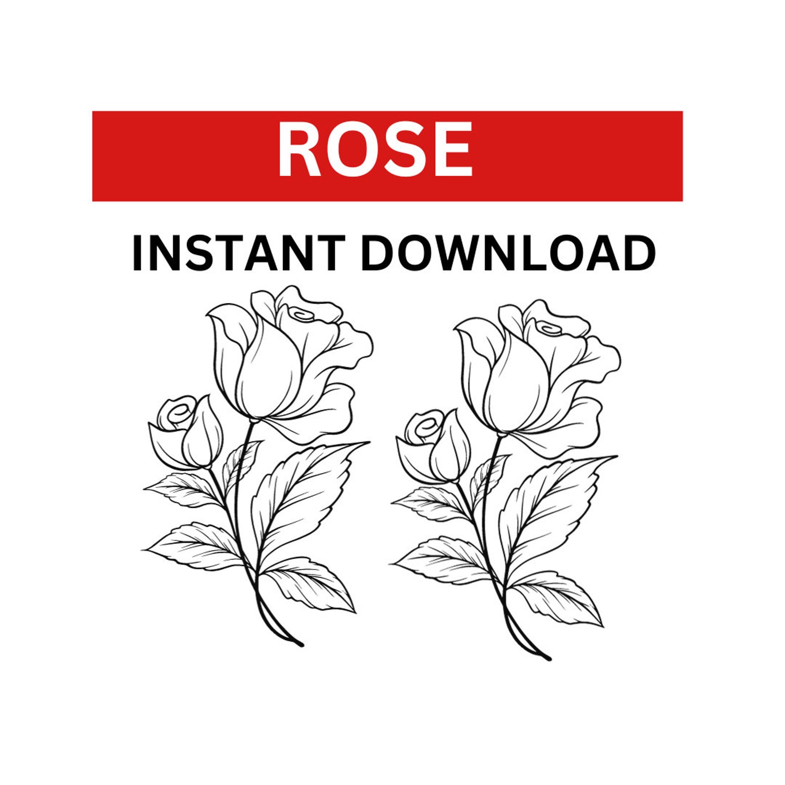 50 Rose Flower Coloring Pages| for Kids and Adult Coloring Pages| Cute ...