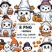 Cute Ghost Clipart Kawaii Ghost Commercial Use Halloween Png Instant ...