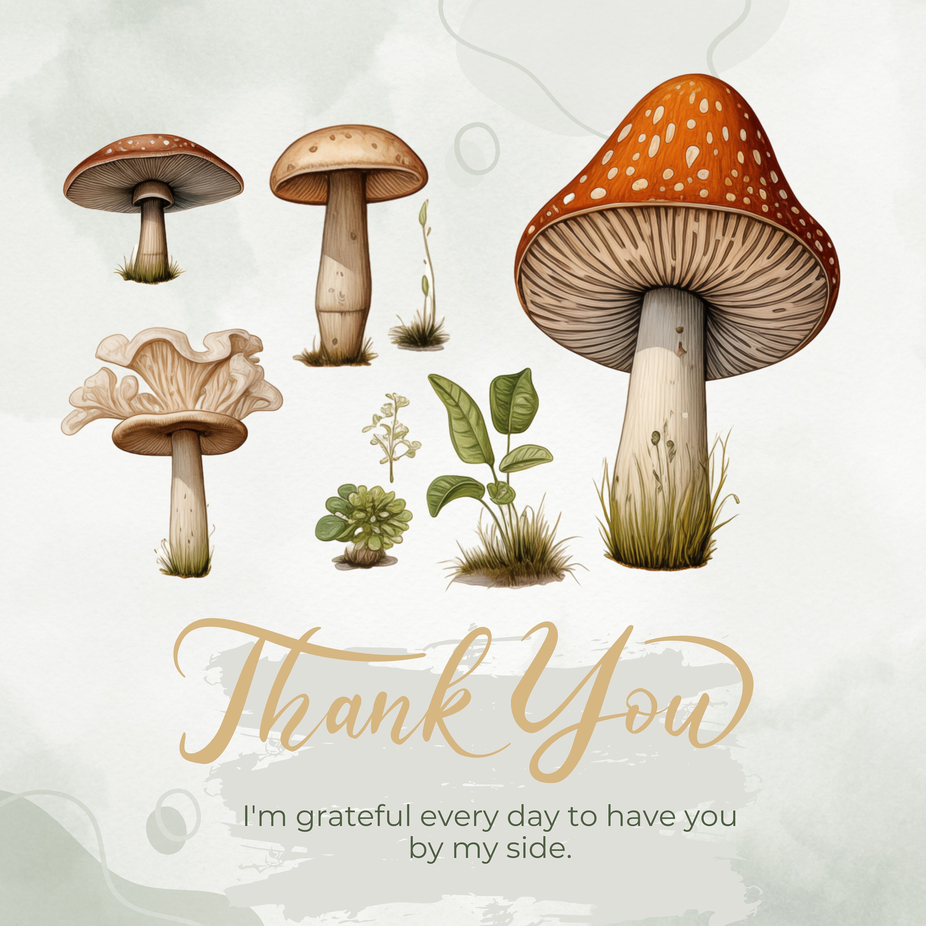 Woodland Clipart | Watercolor Mushrooms Clipart | Cute Mushrooms ...