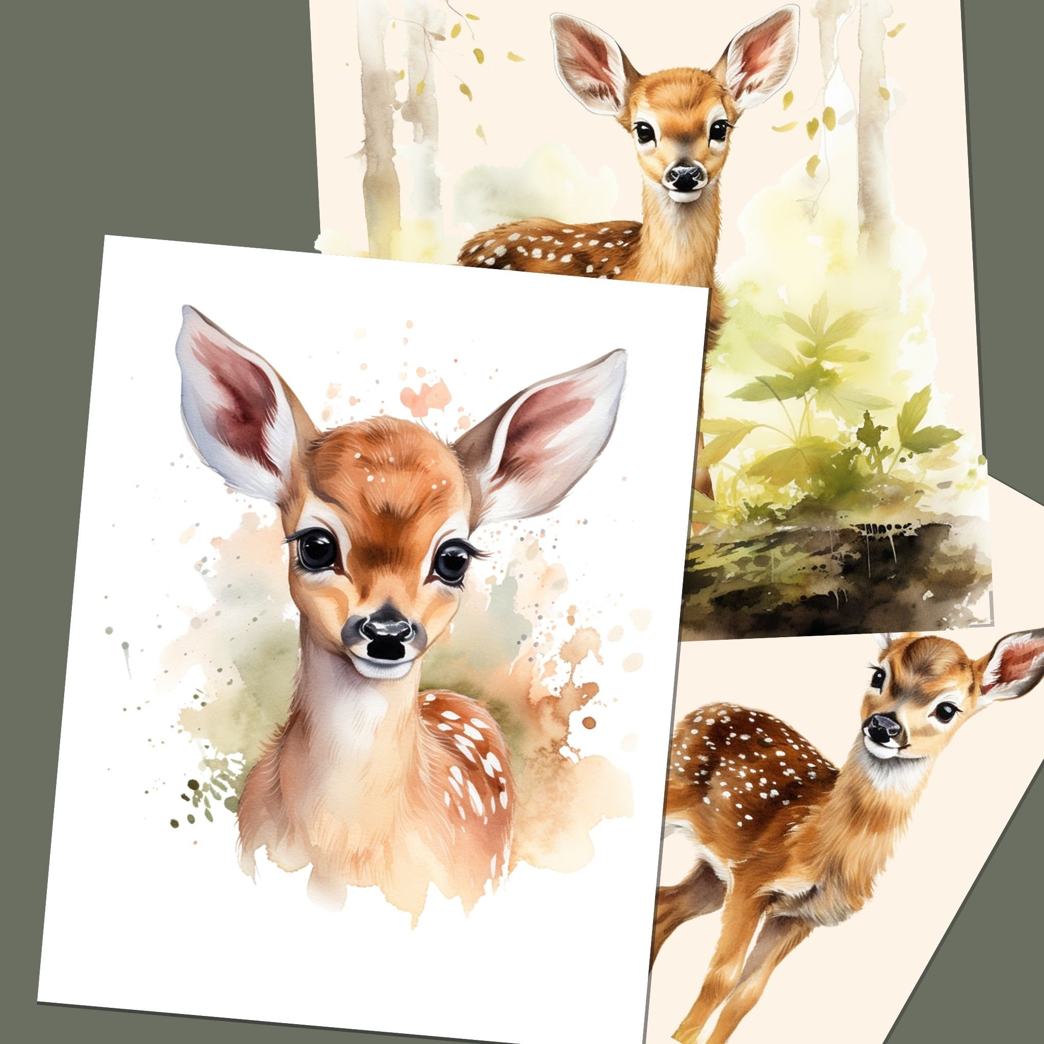 Baby Deer Clipart Cute Deer Baby Deer Woodland Baby Shower Sign ...