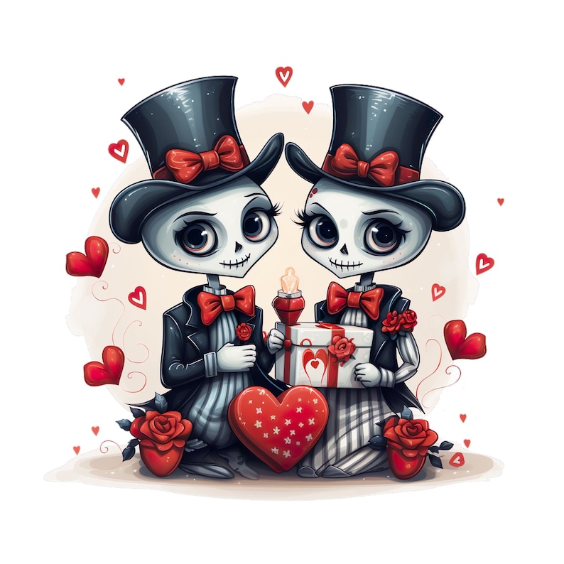 Skeleton Valentine Png Skeleton Lovers Forever Love Graphics Clipart