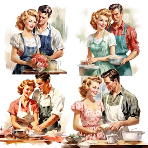 Loving Couple Retro Valentine PNG Vintage Lovers Old Love Graphics ...