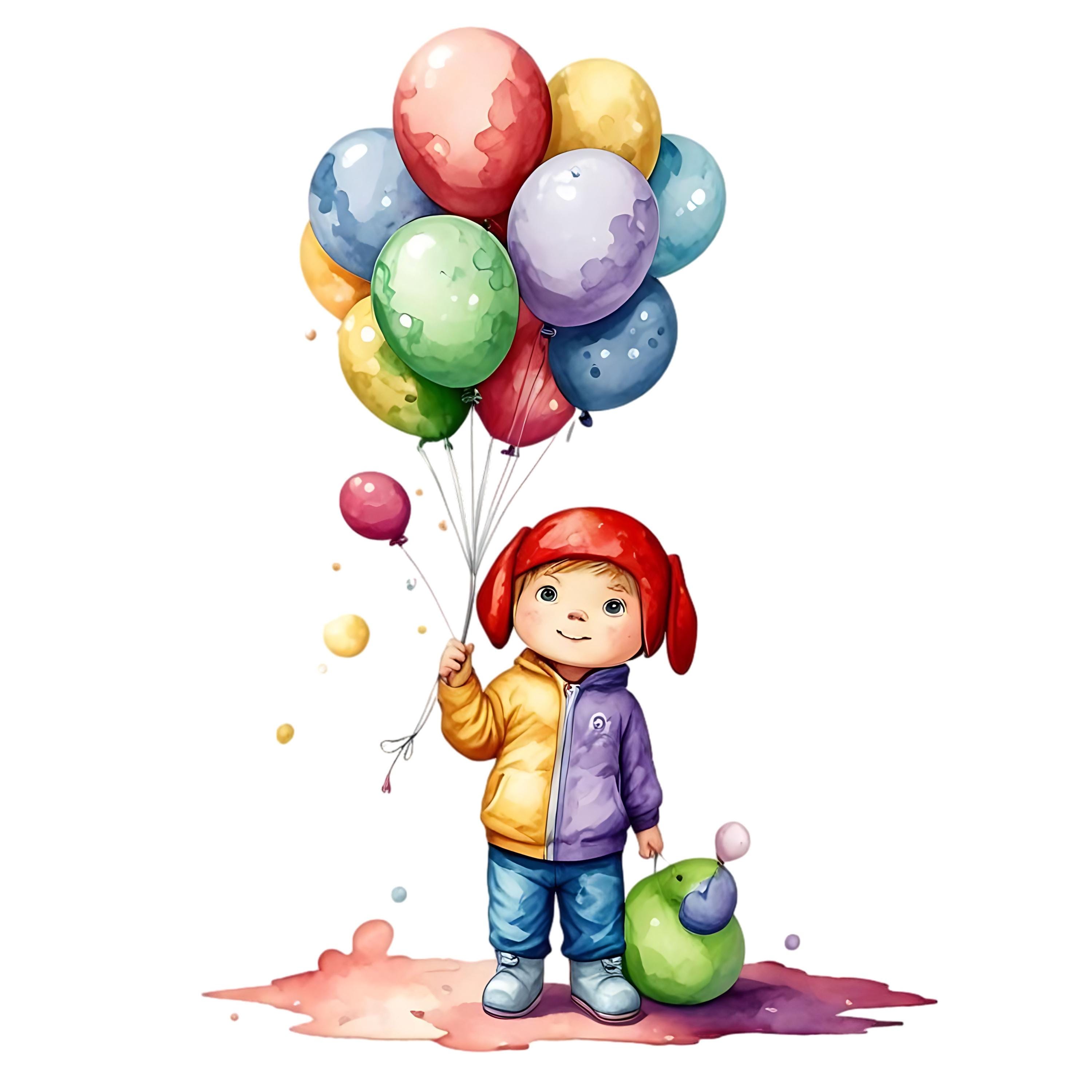 Bounce House Party Clipart - Watercolor Design - Kids Party - Birthday ...