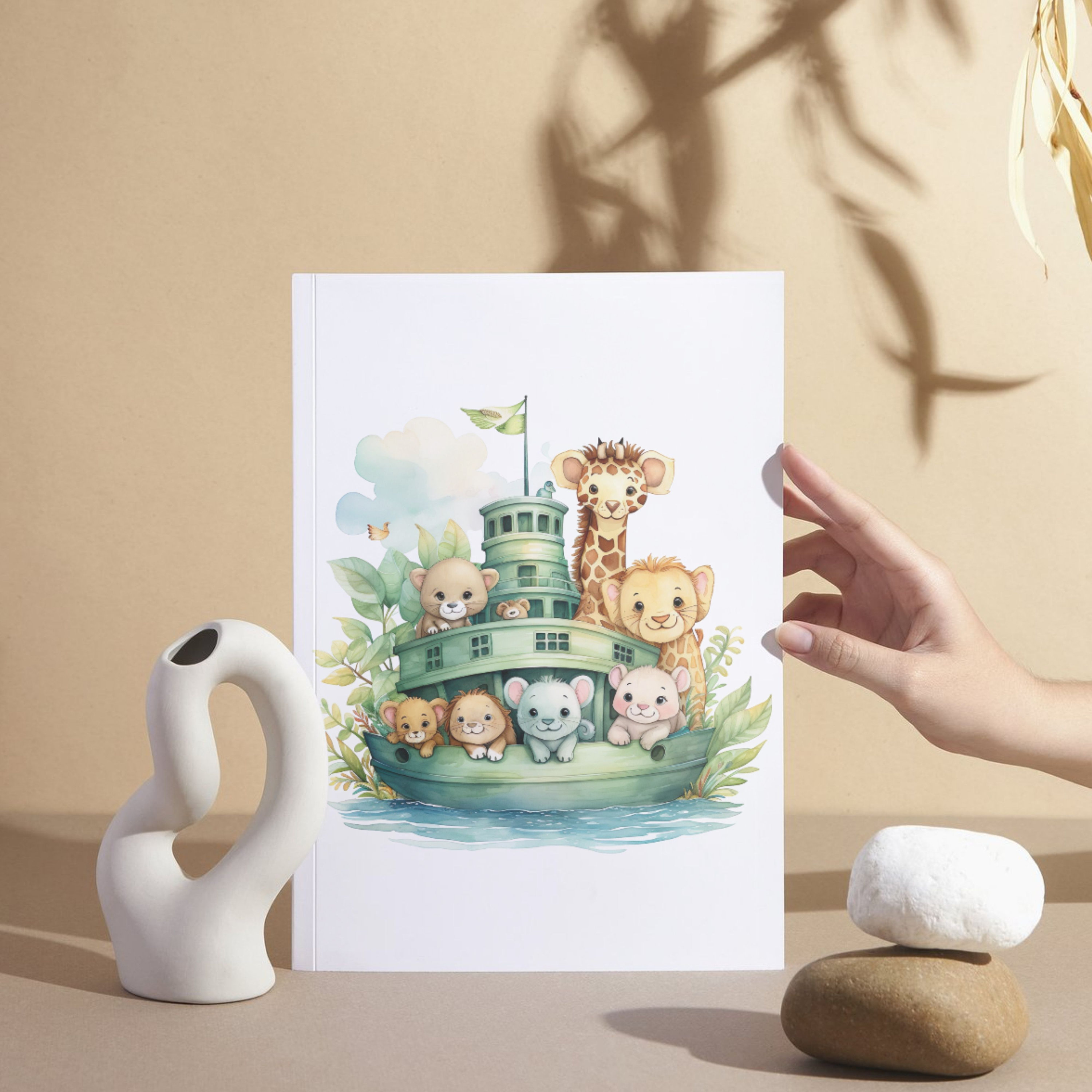 Watercolor Noah's Ark Watercolor Clipart Bible Clipart Bible Printable ...