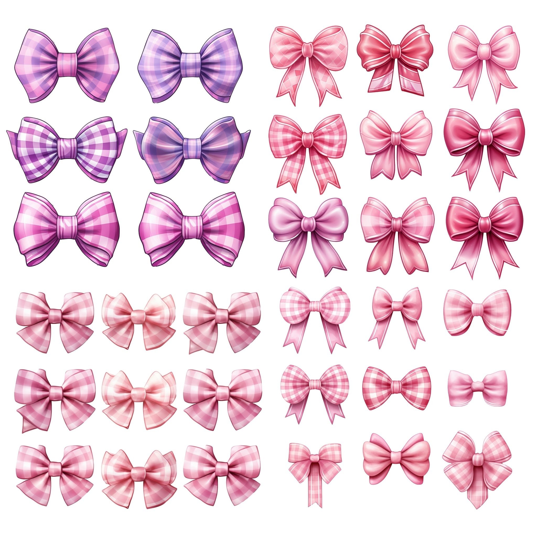 Pastel Pink Bows PNG, Coquette Home Decor, Preppy Bow Collage, Girly ...