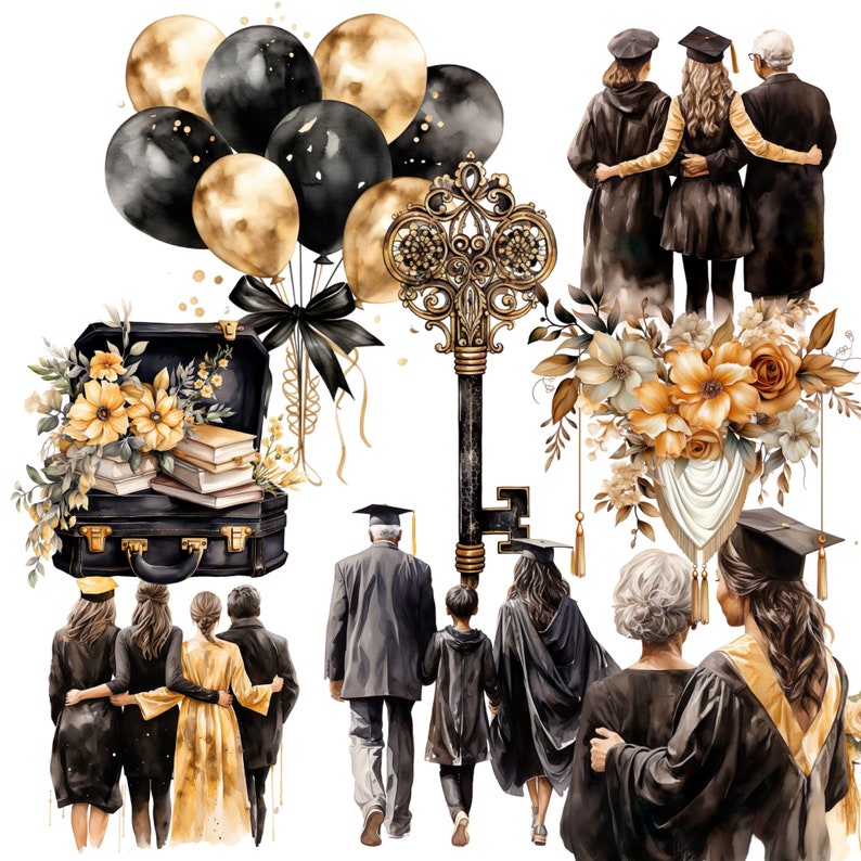 Graduation Clipart, Graduation Cap Png, Digital Download, Grad Cap ...