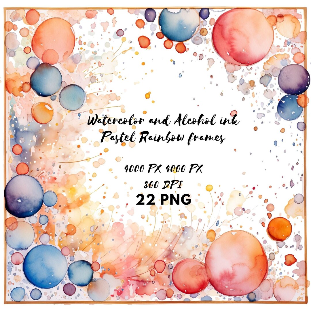Pastel Watercolor Wash Clipart – Hand Painted Backgrounds (instant ...