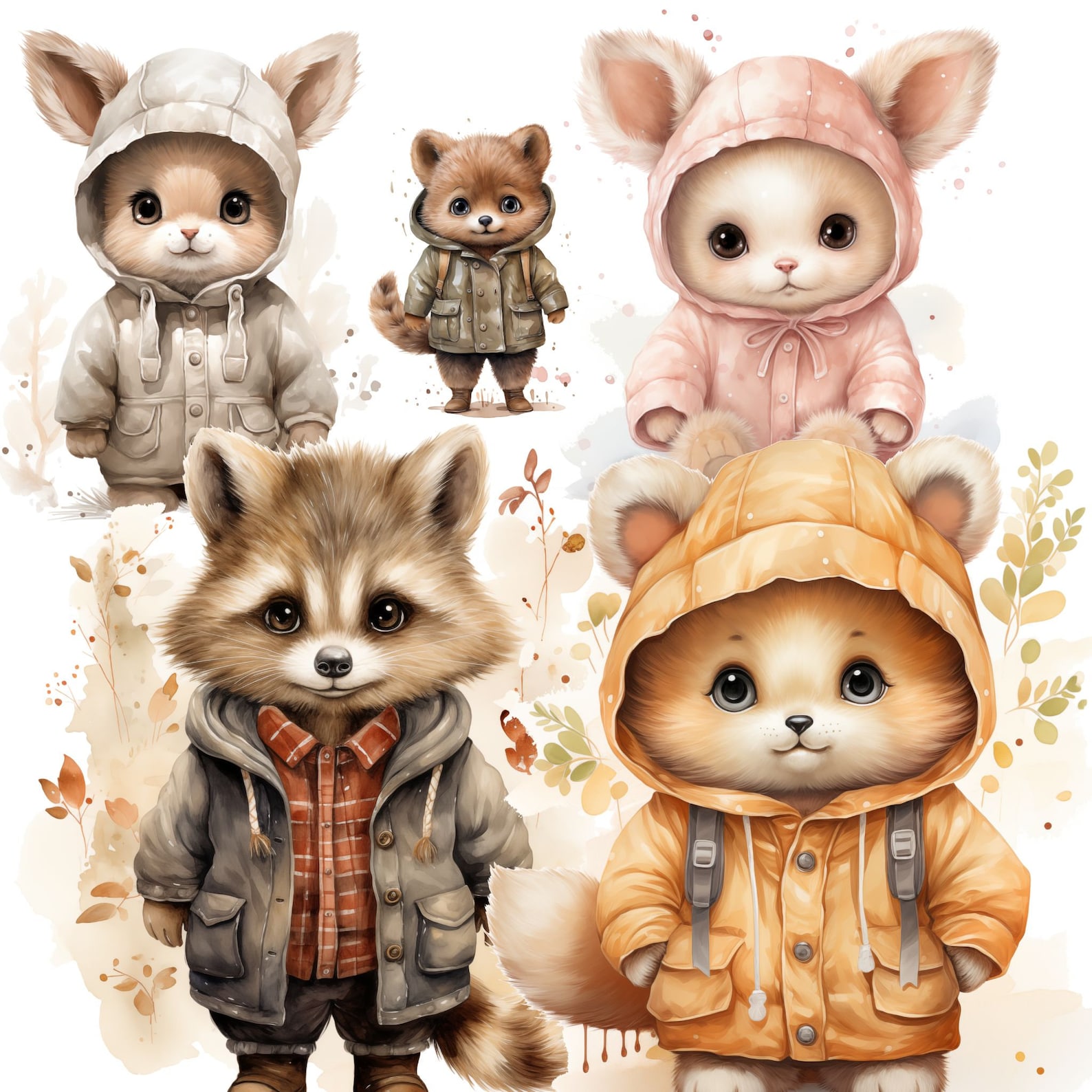 Clothed Baby Animal Clipart Animated Animal With Clothes Cute Clothed ...