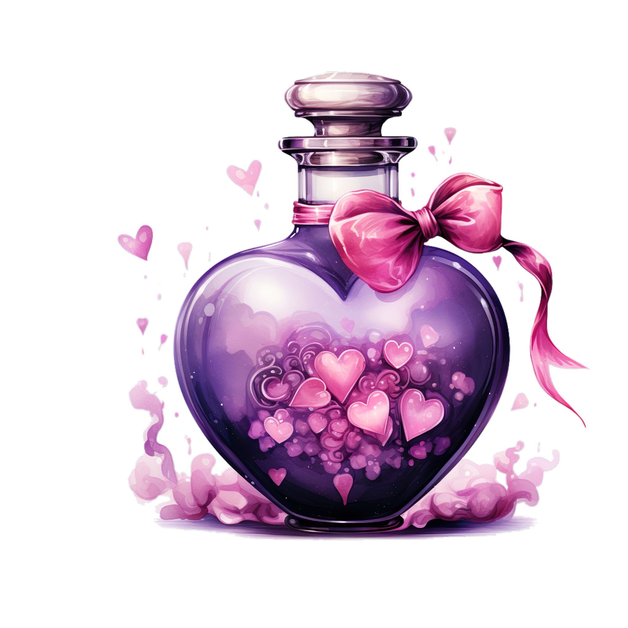 Watercolor Pastel Love Potion Clipart Magic Potions Love PNG - Etsy