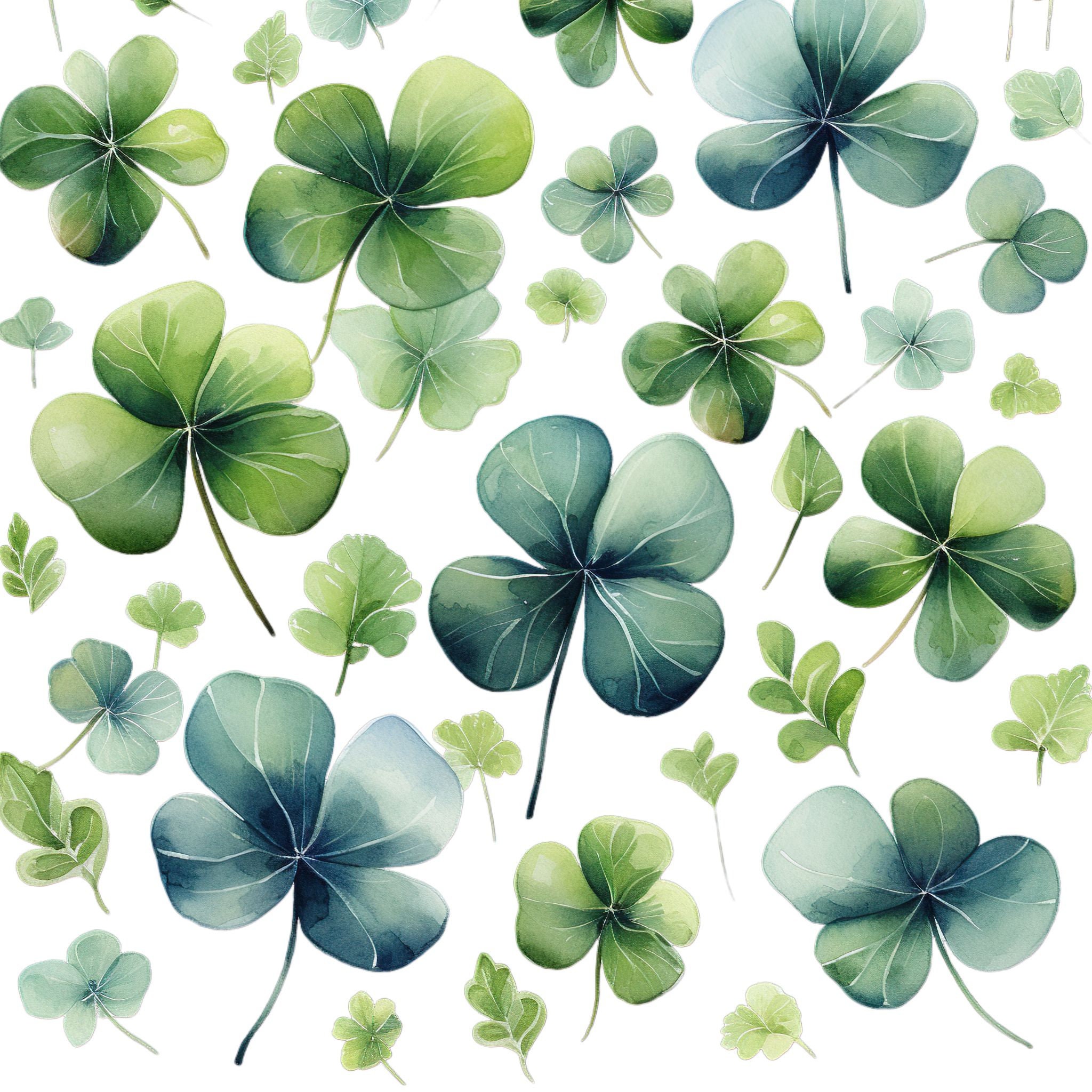 St. Patrick Day Watercolor Clipart Shamrock Borders and Wreaths Lucky ...