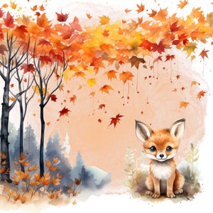 Autumn Forest PNG Clipart Bundle Autumn Scene Clipart Autumn Leaves ...