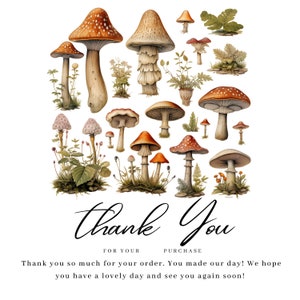 Woodland Clipart | Watercolor Mushrooms Clipart | Cute Mushrooms ...