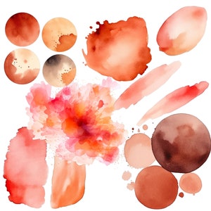 Peachy Splash PNG Watercolor Background Clipart Abstract Watercolor ...