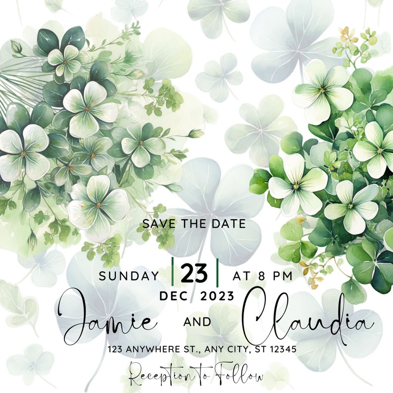 Watercolor Shamrock Clipart St. Patrick Day Floral Borders and Wreaths ...