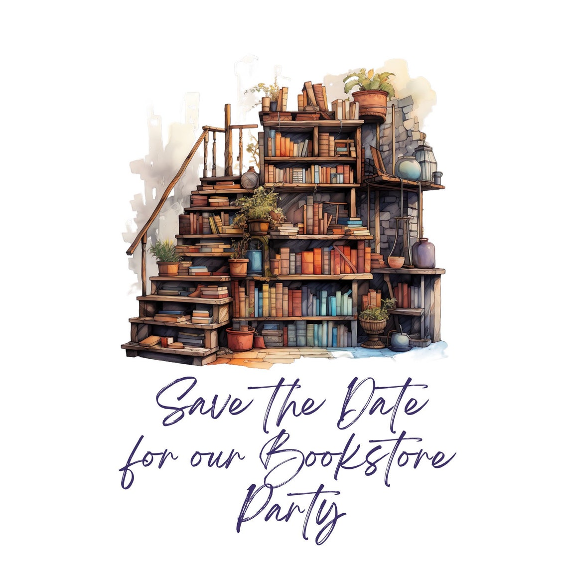 42 Books Clipart Watercolor Stack of Books Clipart Bundle PNG Book ...