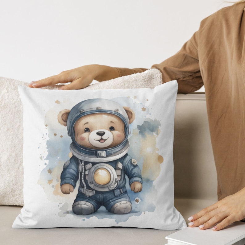 Watercolor Beige Teddy Bear Clipart, Neutral Teddy Hot Air Balloon ...