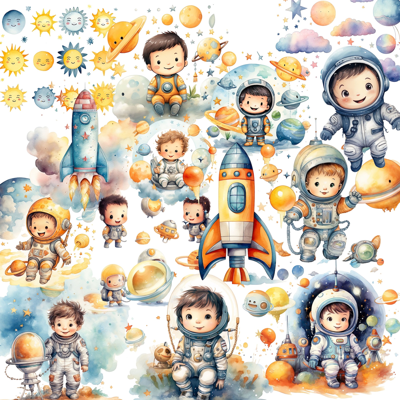 Astronaut Spaceship | Cute Space Clipart: Astronaut Art for Crafts and ...