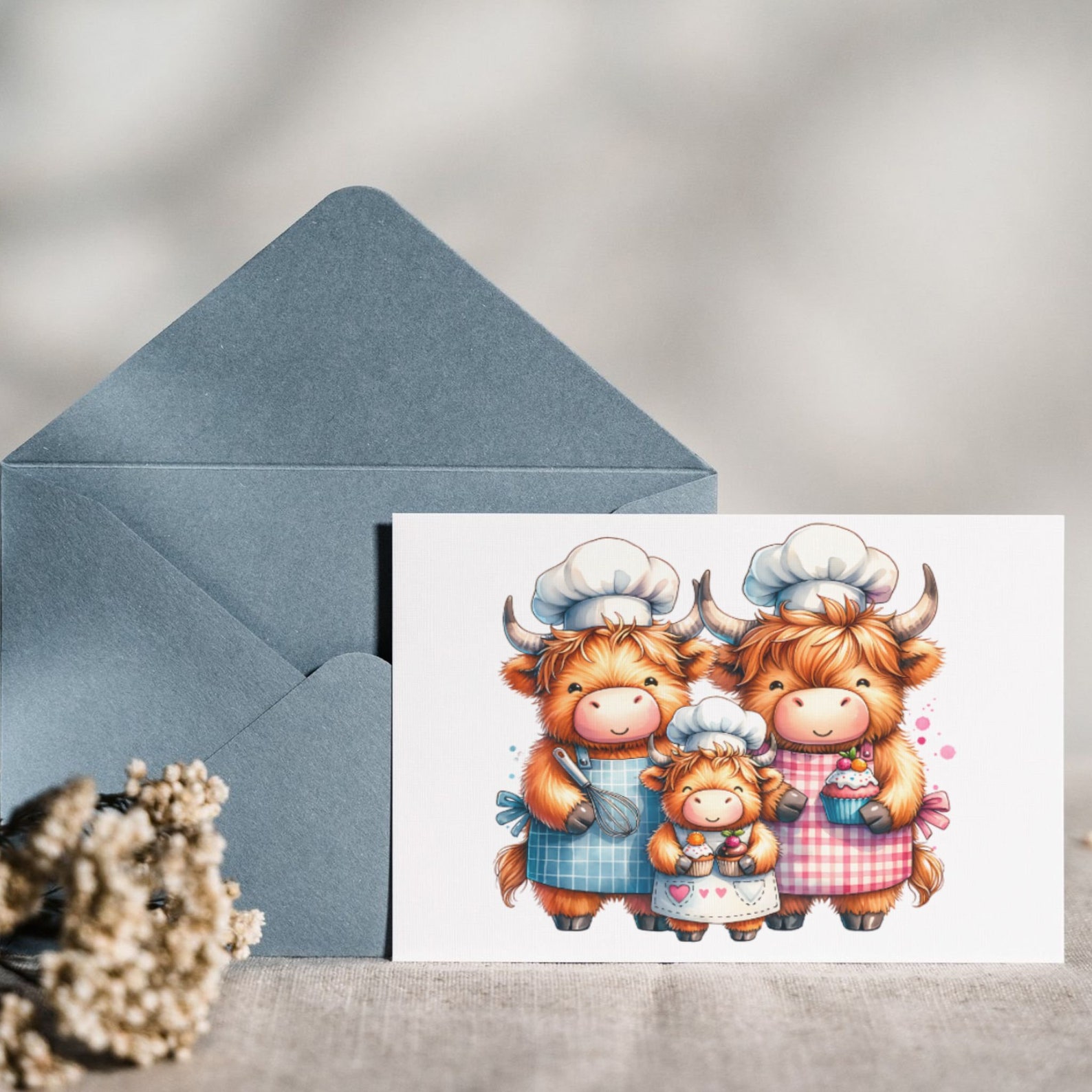 Kitchen Highlander Cows Family Highlandcow Clipart Cow PNG Bundle ...