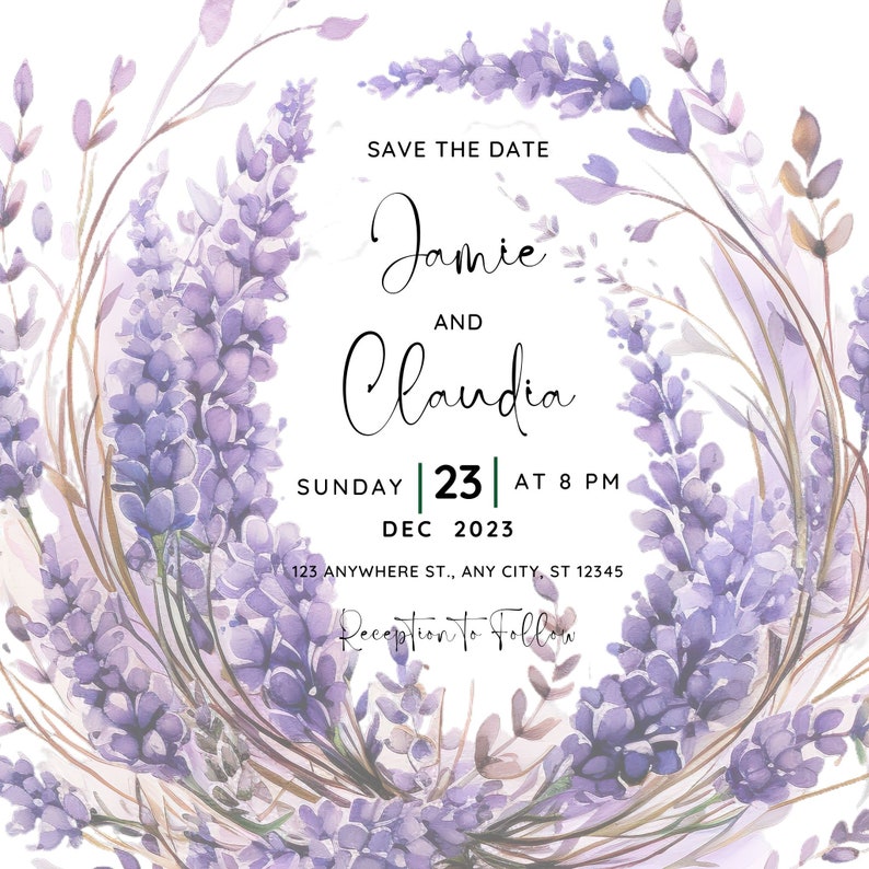 Lavender Flowers Wreath Clipart Bouquets Borders Watercolor Flowering ...