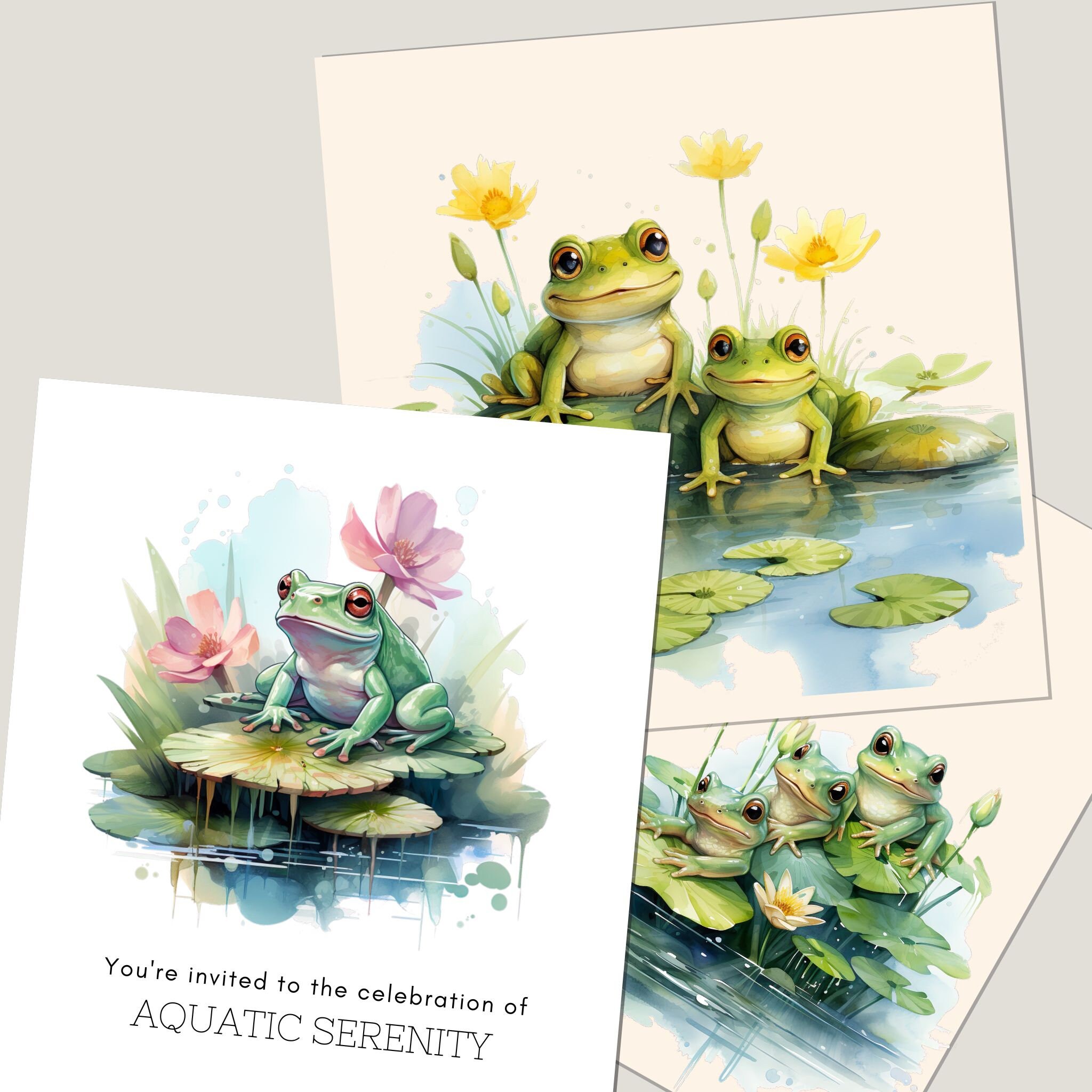 Watercolor Cute Frog Clipart Dragonfly Toad Transparent PNG Wildlife ...