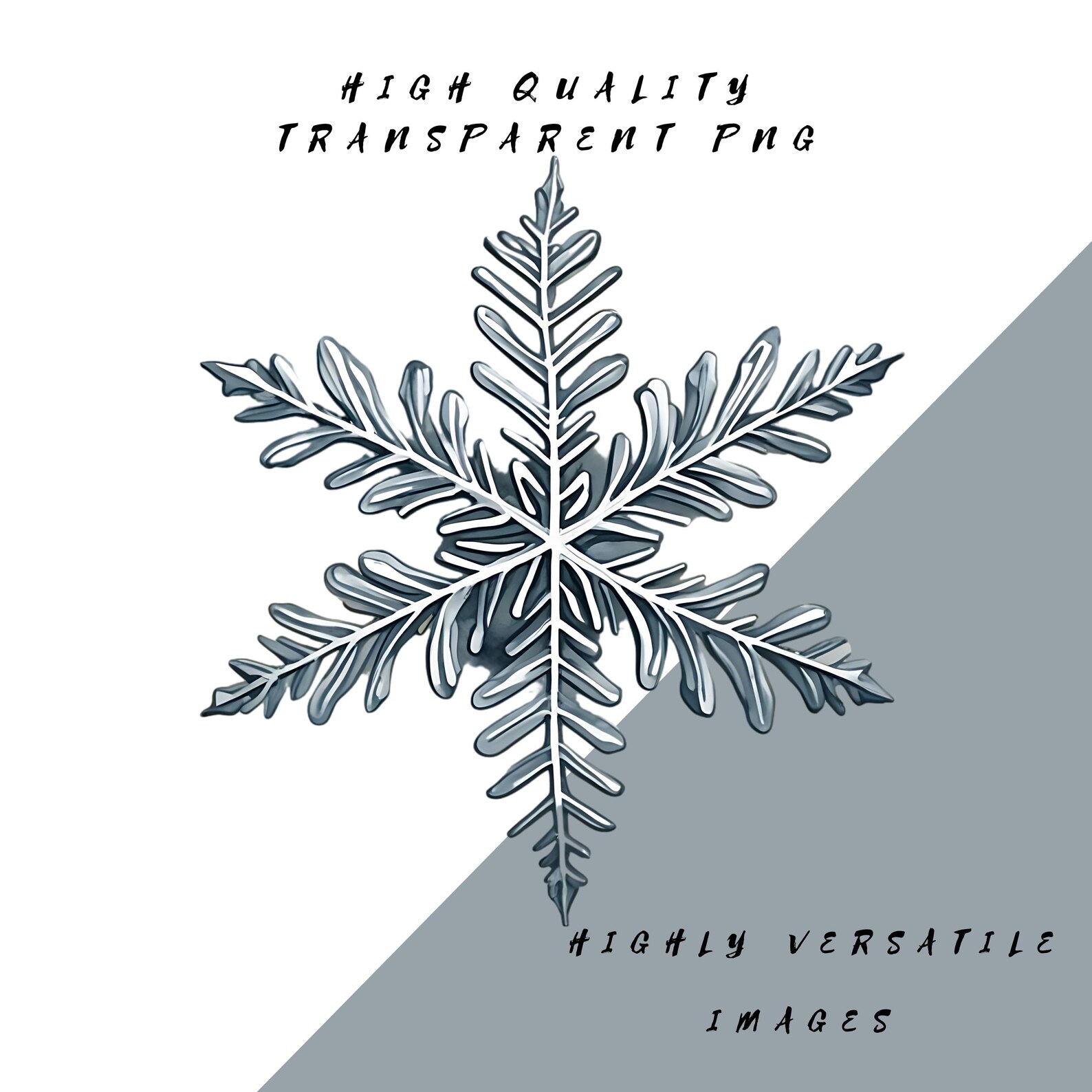 Blue Snowflakes Watercolor Clip Art - Christmas Decor - Winter Wedding ...