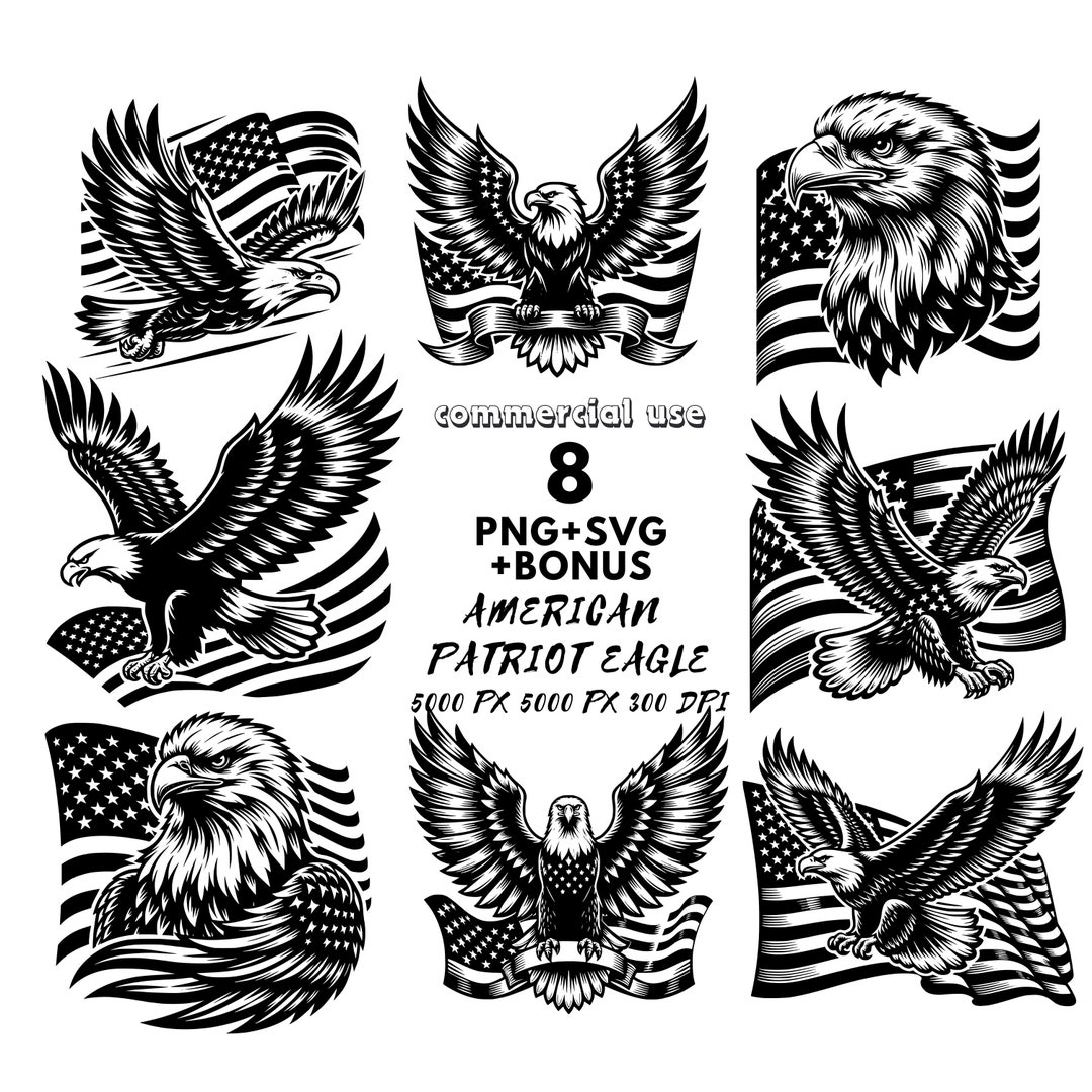 American Eagle Svg | Eagle Head Svg | Us Patriotic Eagle Svg | Eagle ...
