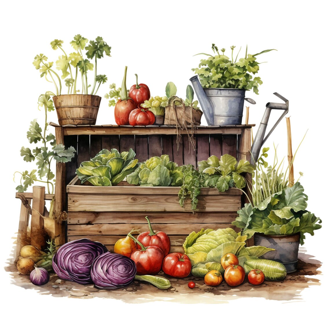 Gardening Clipart Bundle Plantlover Gardening Tools PNG Gardening ...