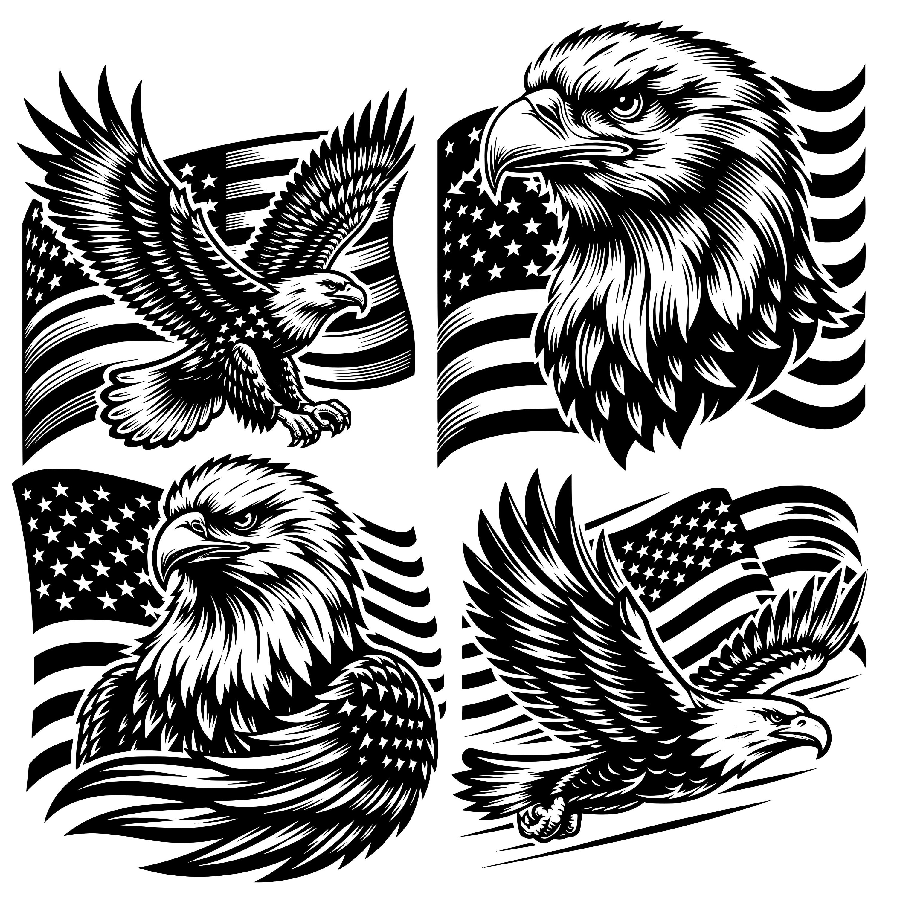 American Eagle Svg | Eagle Head Svg | Us Patriotic Eagle Svg | Eagle ...